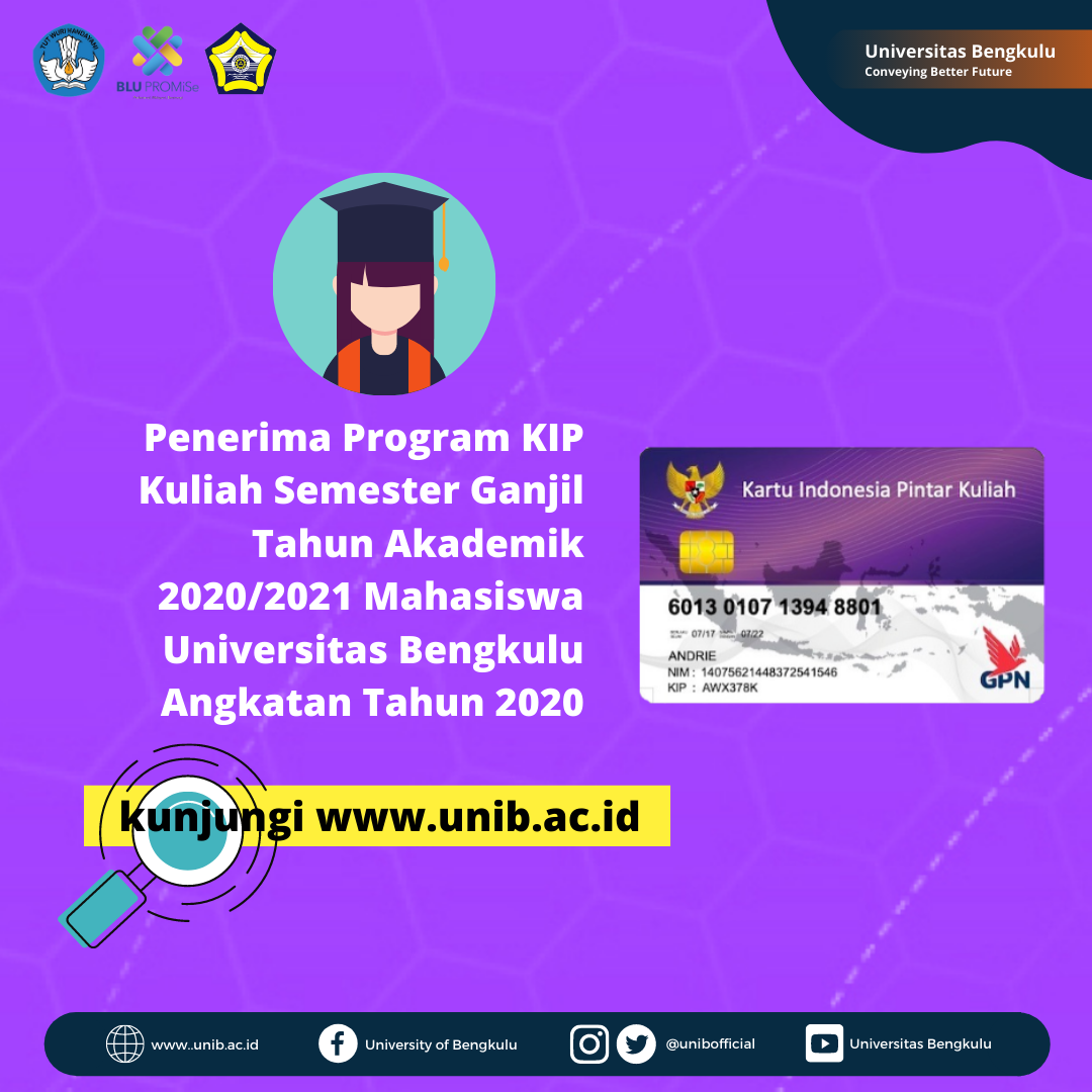 Penerima Program KIP Kuliah Semester Ganjil Tahun Akademik 2020/2021 ...