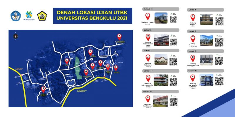 Denah Lokasi Ujian UTBK 2021 | UNIVERSITAS BENGKULU