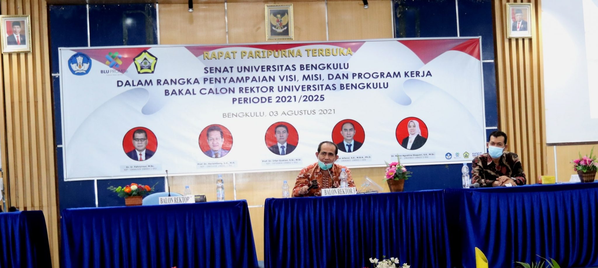 5 Bakal Calon Rektor UNIB 2021-2025 Paparkan Visi Misi dan Program ...