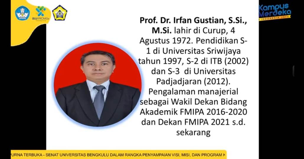 5 Bakal Calon Rektor UNIB 2021-2025 Paparkan Visi Misi dan Program ...