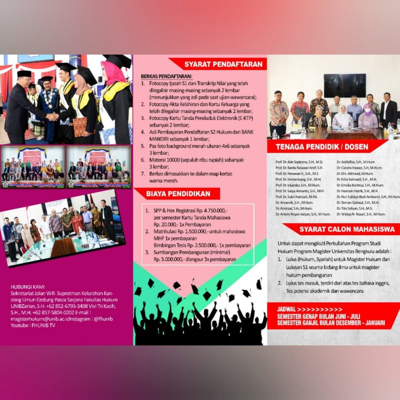 Informasi mengenai Pendaftaran S2 Hukum, Fakultas Hukum, Universitas ...