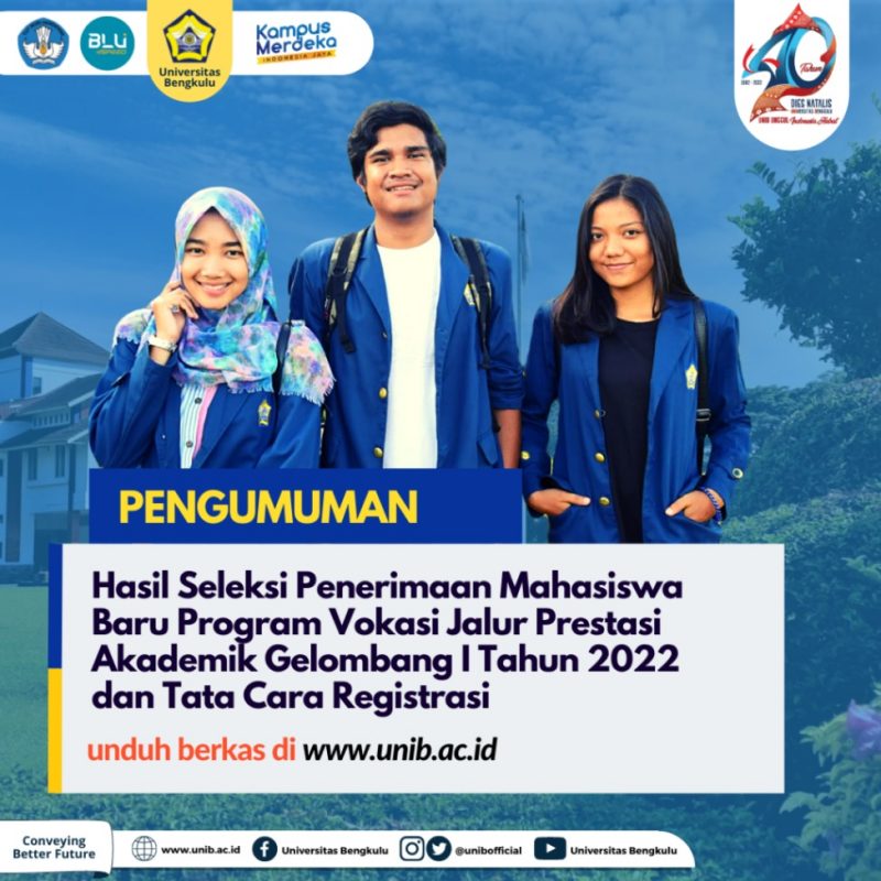 Pengumuman Hasil Seleksi Penerimaan Mahasiswa Baru Program Vokasi Jalur Prestasi Akademik ...