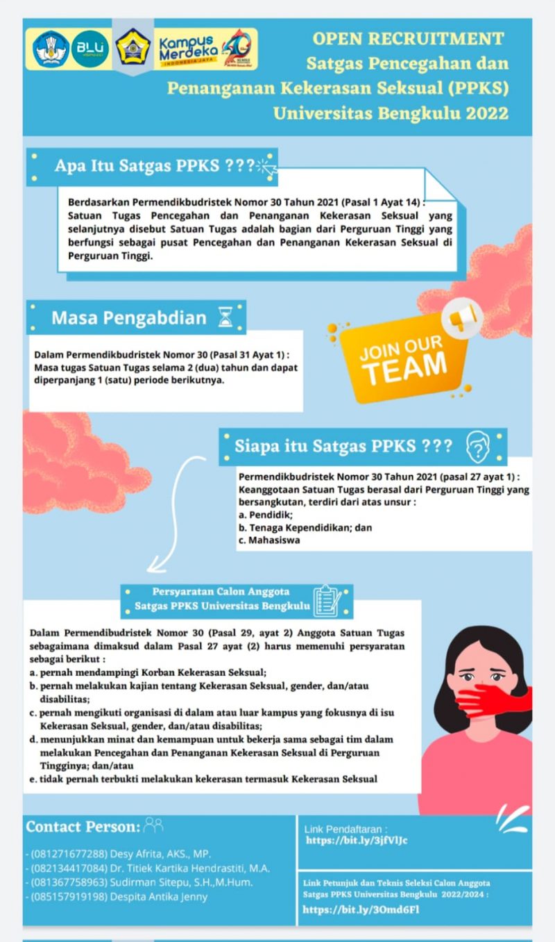 Open Recruitment Satuan Tugas Pencegahan Dan Penanganan Kekerasan