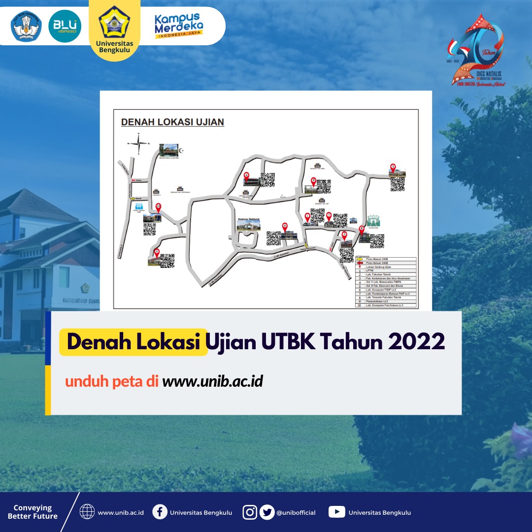 Denah Lokasi Ujian UTBK Tahun 2022 Universitas Bengkulu | UNIVERSITAS ...