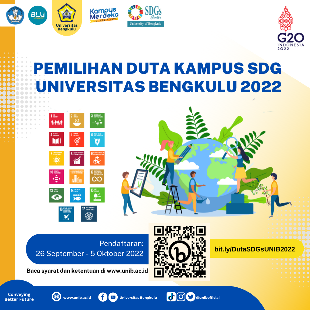 Pemilihan Duta Kampus SDG Universitas Bengkulu 2022 | UNIVERSITAS BENGKULU