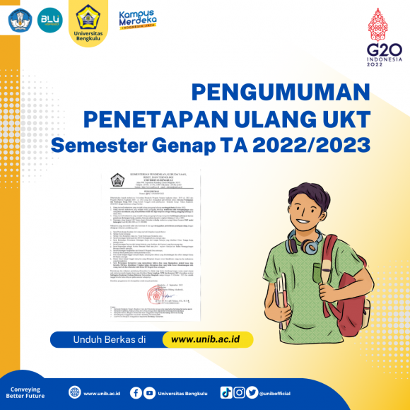 Pengumuman Penetapan Ulang UKT Semester Genap TA 2022/2023 | UNIVERSITAS BENGKULU
