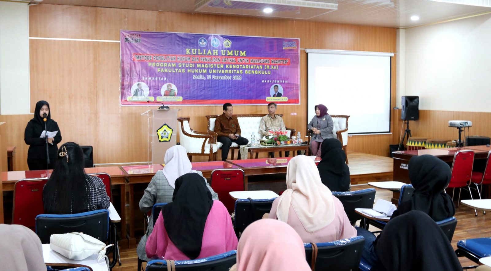 Magister Kenotariatan UNIB Gelar Kuliah Umum Metode Penelitian Hukum dan Penulisan Artikel ...