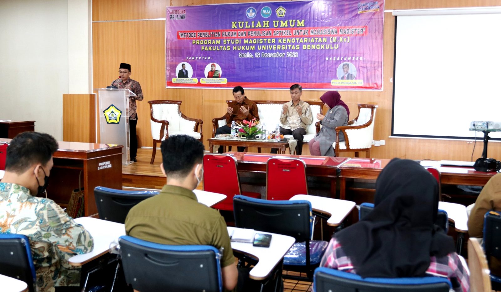 Magister Kenotariatan UNIB Gelar Kuliah Umum Metode Penelitian Hukum dan Penulisan Artikel ...