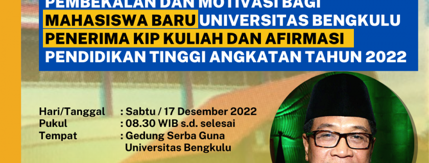 Pengumuman! Pembekalan dan Motivasi bagi Mahasiswa Baru Universitas ... Pengumuman! Pembekalan dan Motivasi bagi Mahasiswa Baru Universitas ...