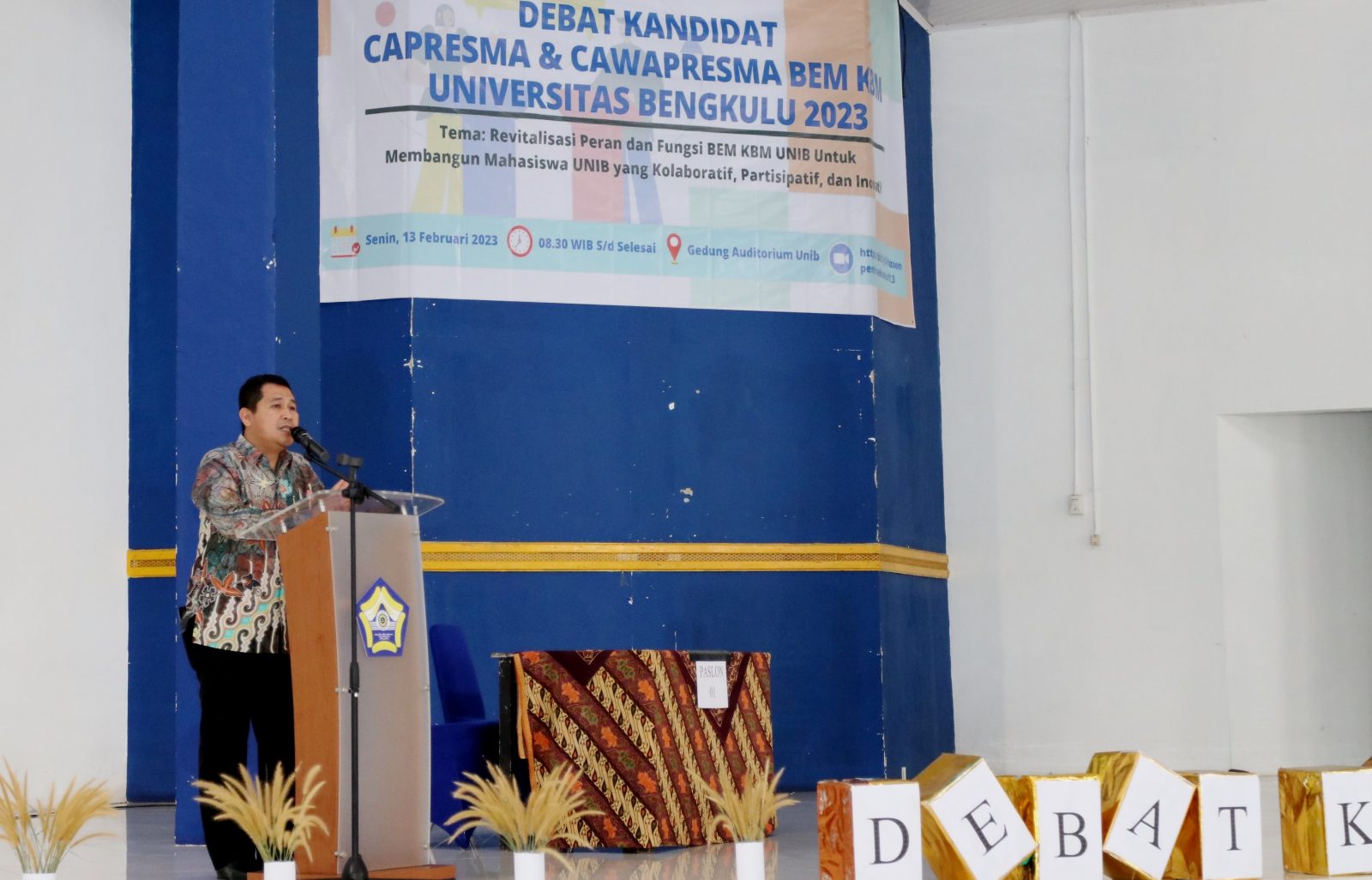 Debat Capres dan Cawapres BEM UNIB, Dua Paslon Adu Visi dan Misi ...