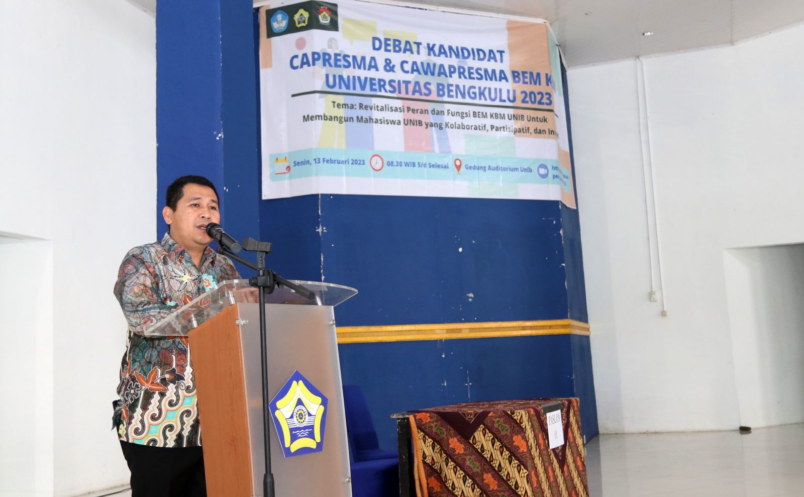 Debat Capres dan Cawapres BEM UNIB, Dua Paslon Adu Visi dan Misi | UNIVERSITAS BENGKULU