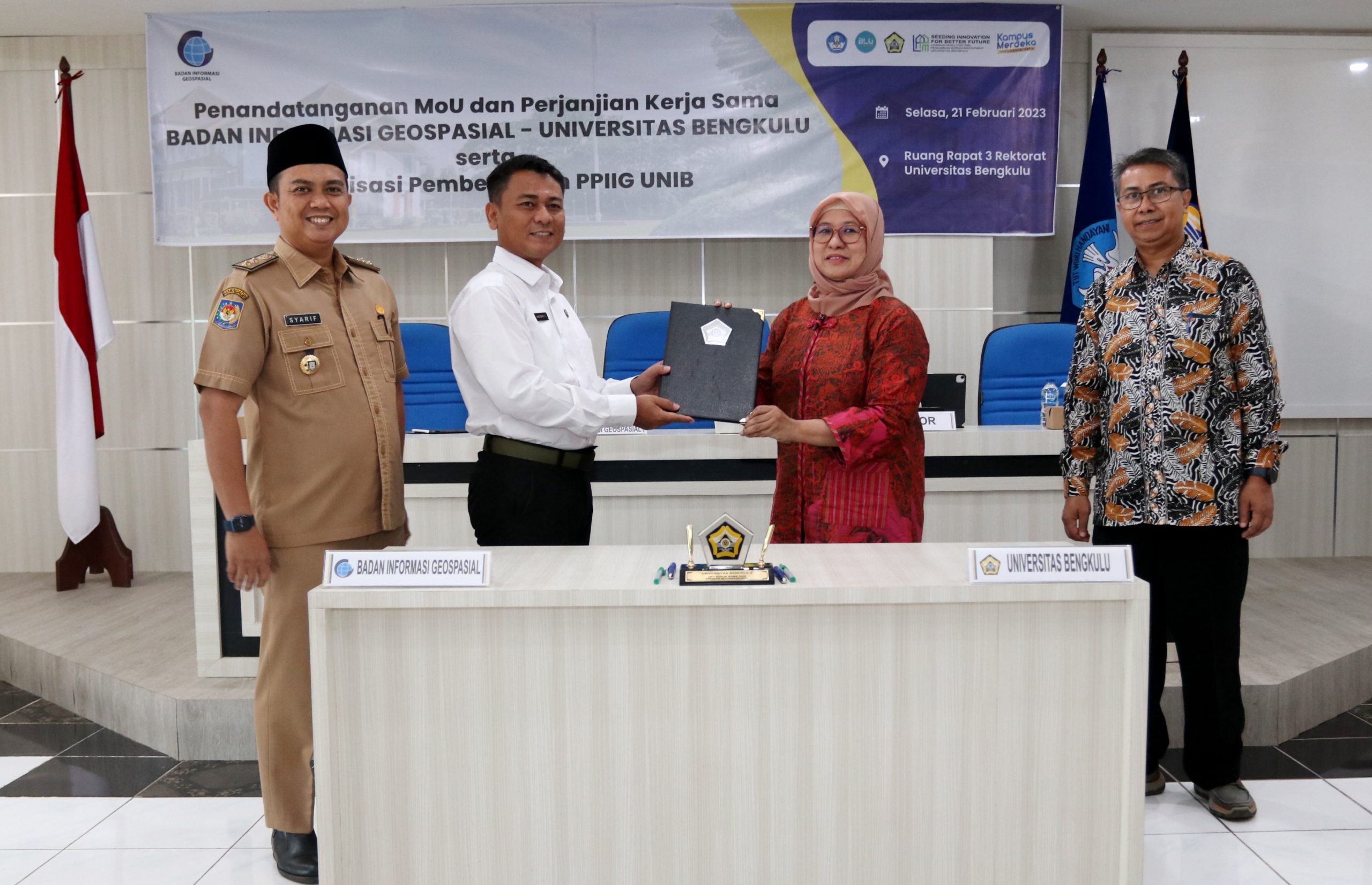 Kepala BIG Teken MoU dan Kuliah Umum di UNIB | UNIVERSITAS BENGKULU