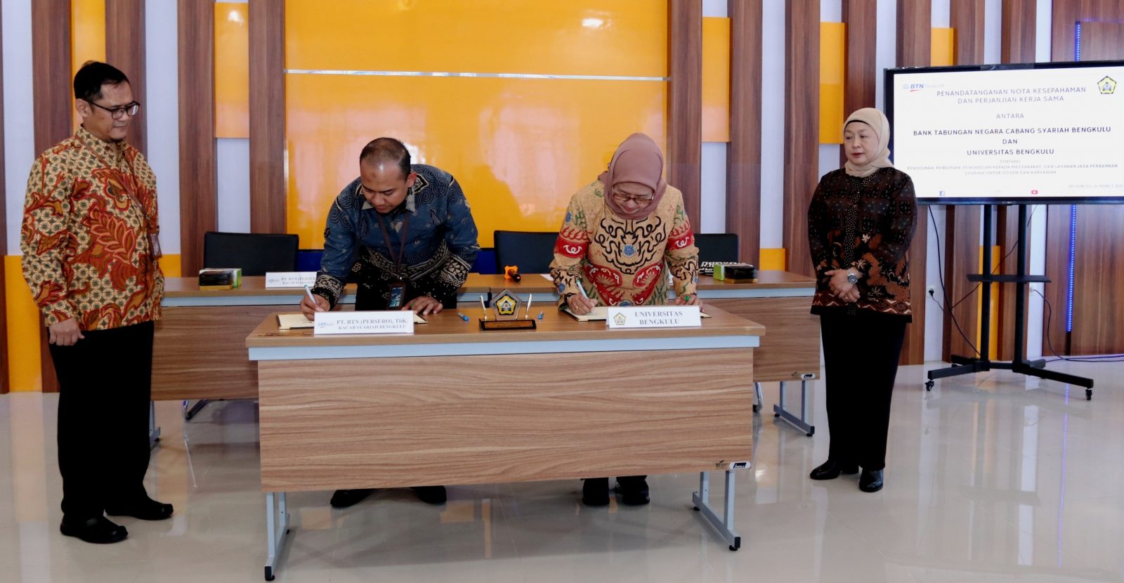 BTN Syariah Bengkulu Teken MoU dengan UNIB | UNIVERSITAS BENGKULU