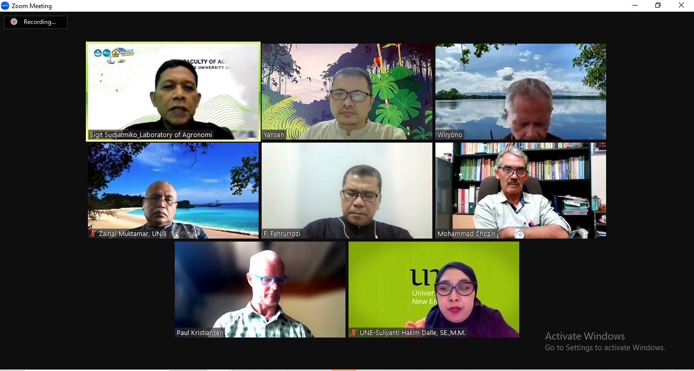 UNIB dan University New England Rancang Proyek Kolaborasi Berkelanjutan ...