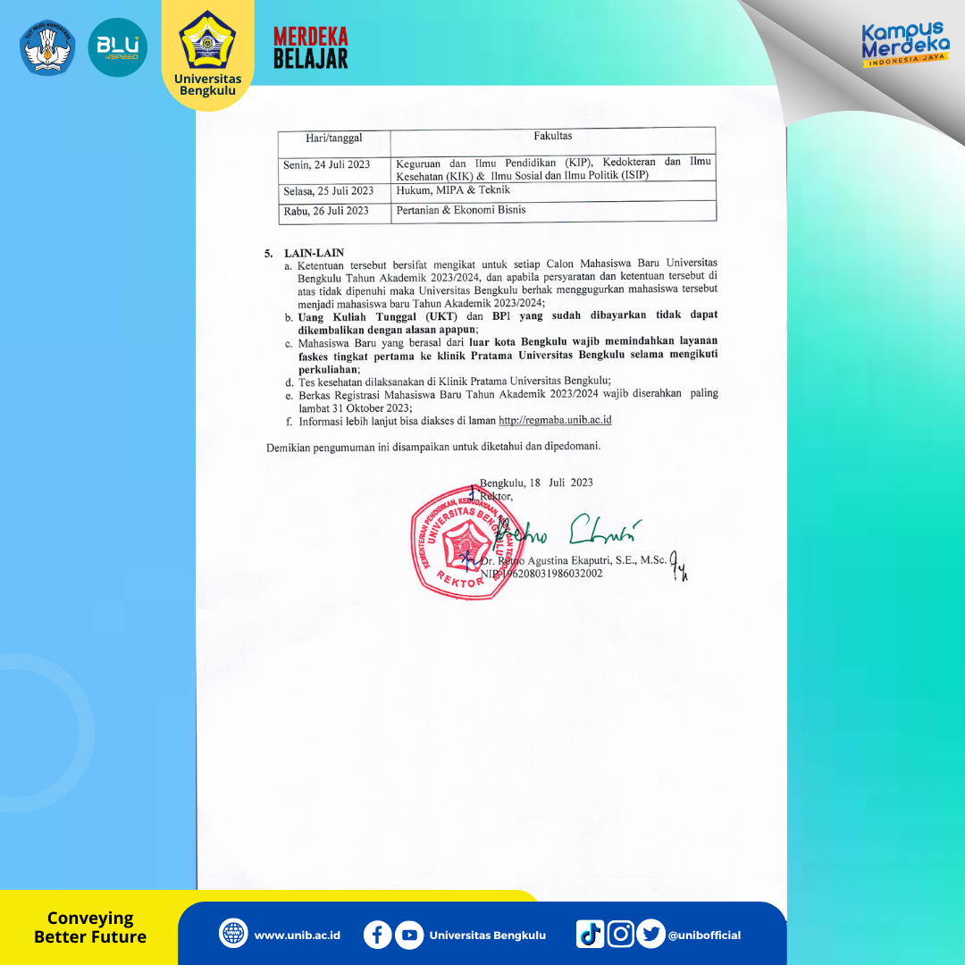 TATA CARA REGISTRASI BAGI CALON MAHASISWA BARU JALUR SELEKSI MANDIRI MASUK PERGURUAN TINGGI ...