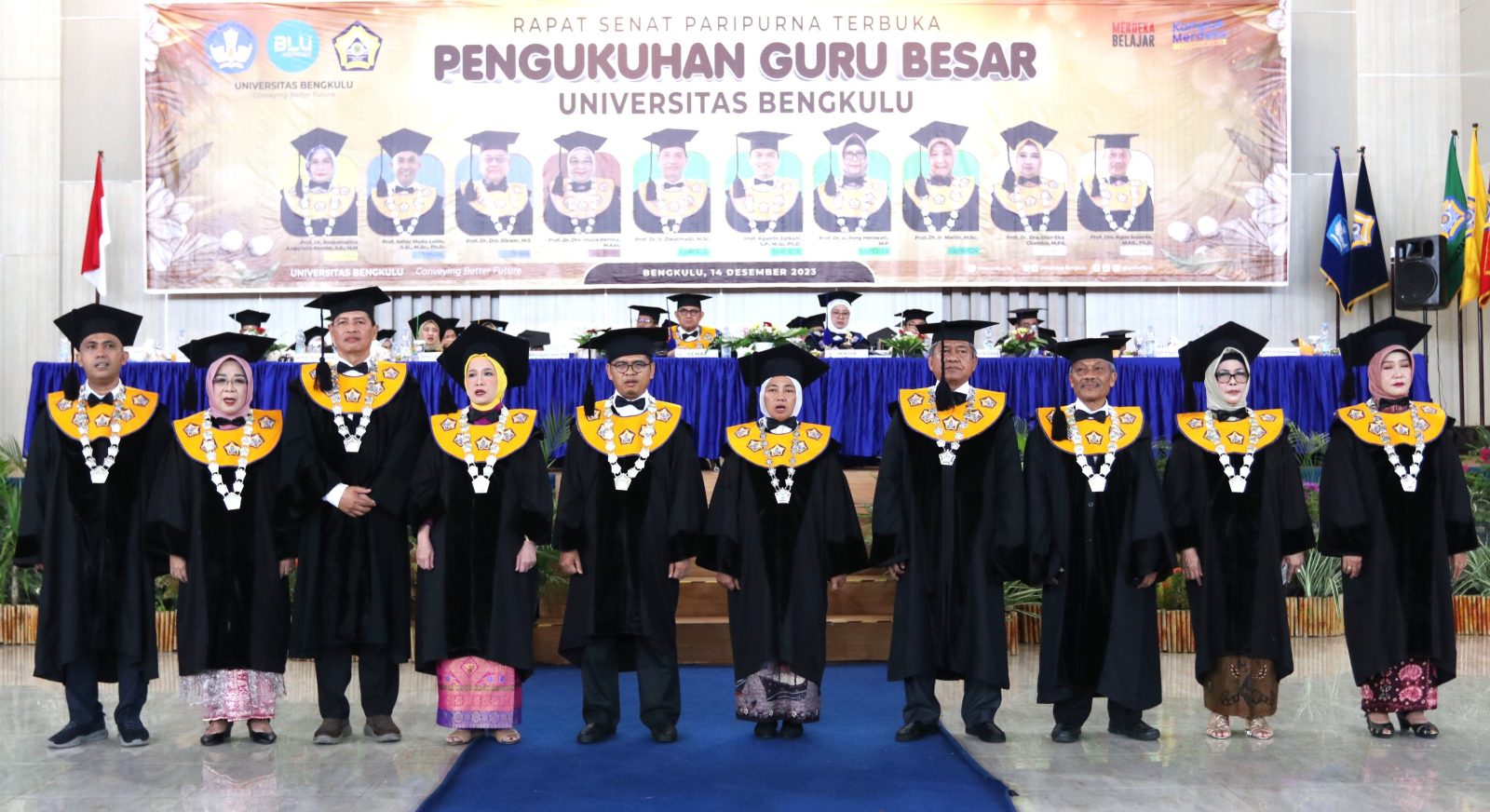 10 Guru Besar Dikukuhkan, Rektor : UNIB Semakin Cemerlang | UNIVERSITAS ...