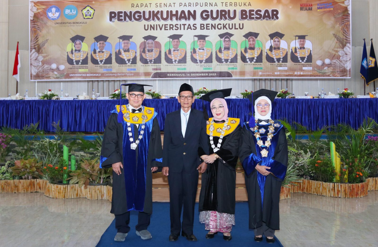 10 Guru Besar Dikukuhkan, Rektor : UNIB Semakin Cemerlang | UNIVERSITAS BENGKULU