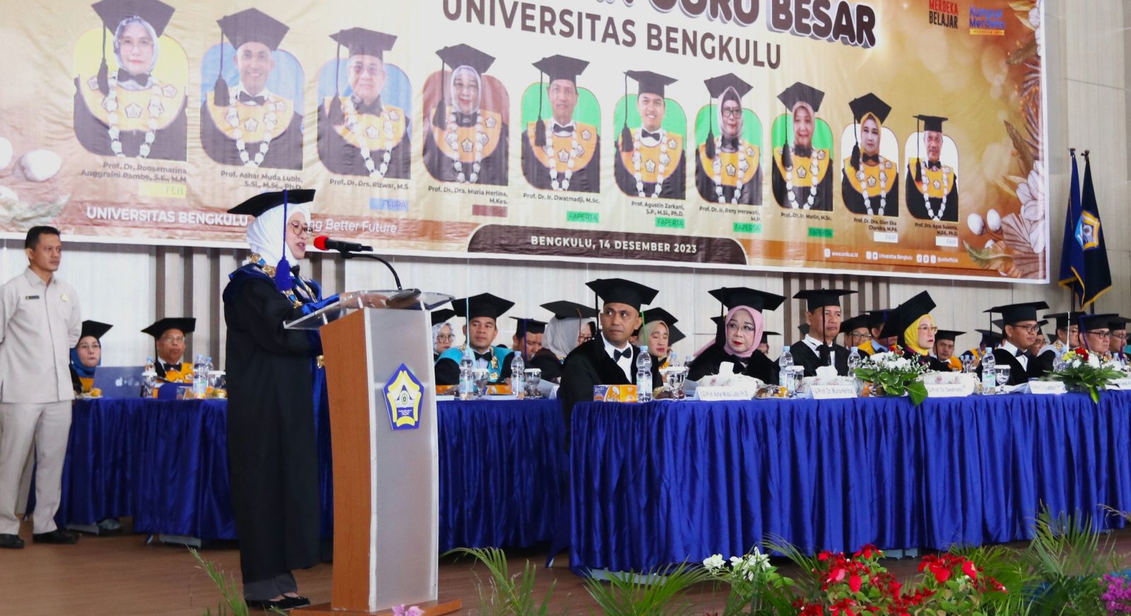 10 Guru Besar Dikukuhkan, Rektor : UNIB Semakin Cemerlang | UNIVERSITAS ...