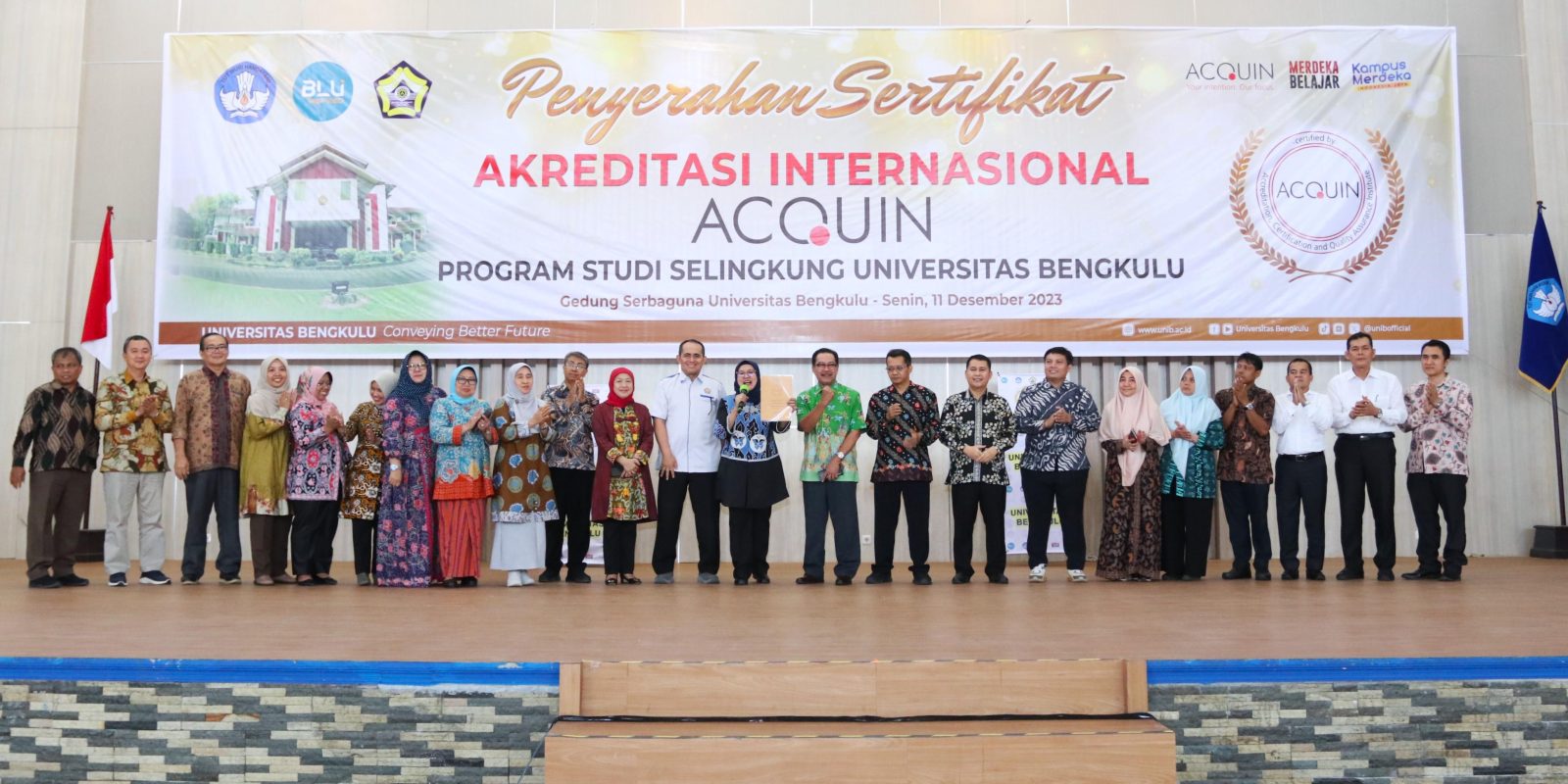 Pembagian 69 Sertifikat Akreditasi ACQUIN, UNIB Gelar Syukuran dan ...