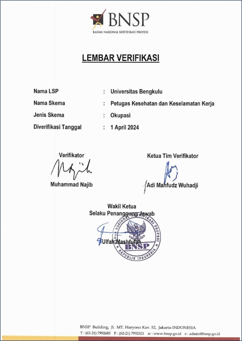 12 Skema Sertifikasi di LSP Unib Terverifikasi oleh BNSP | UNIVERSITAS ...