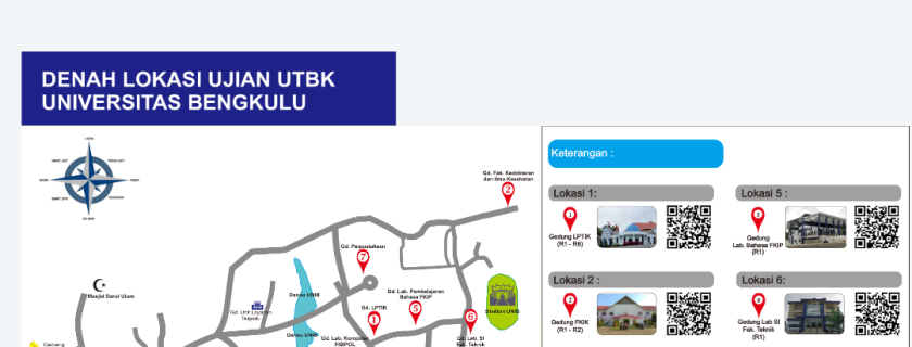 PETA LOKASI UTBK-SNBT 2024 DI UNIVERSITAS BENGKULU | UNIVERSITAS BENGKULU