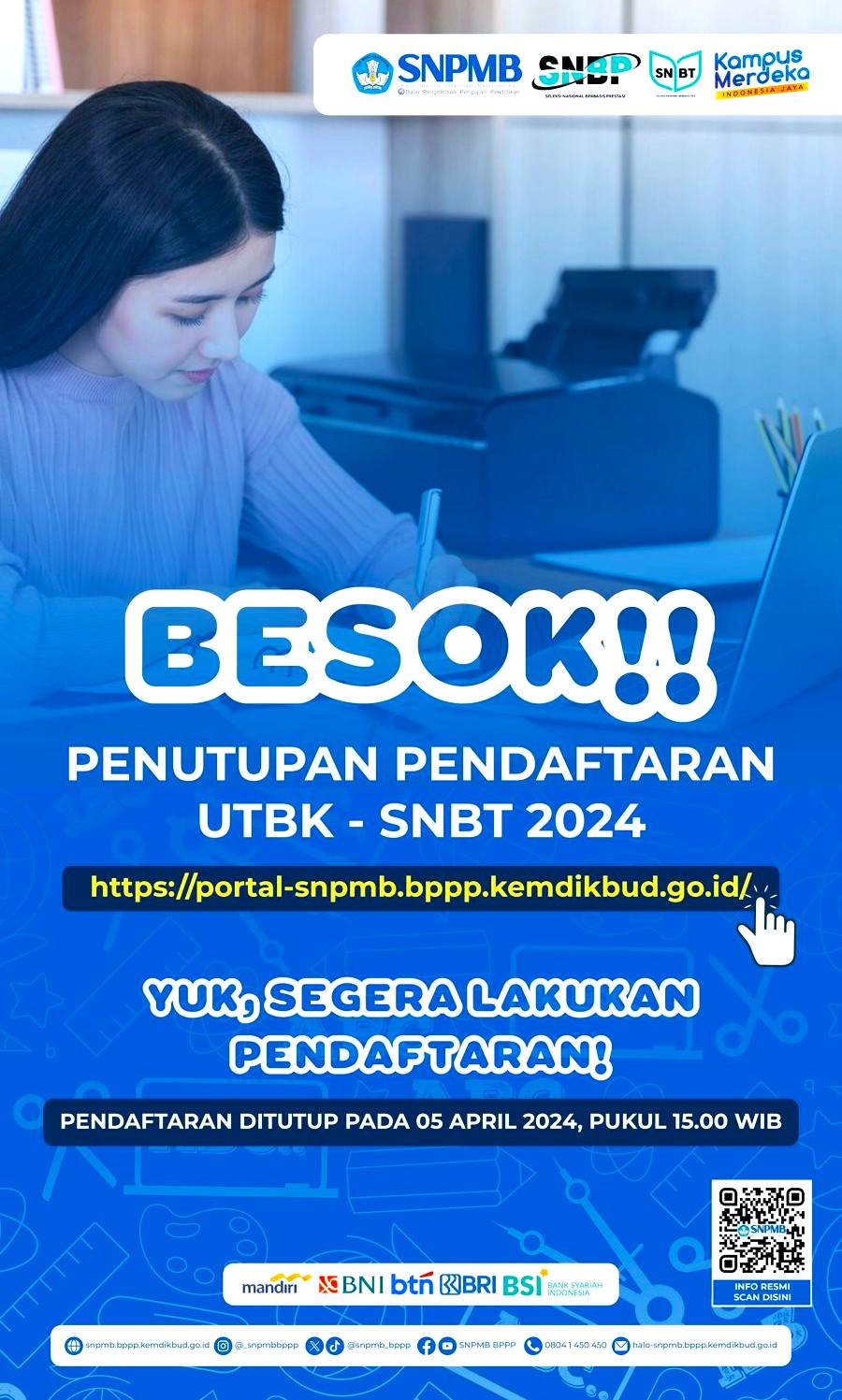 Segera Daftar UTBK-SNBT, Besok Terakhir ! | UNIVERSITAS BENGKULU