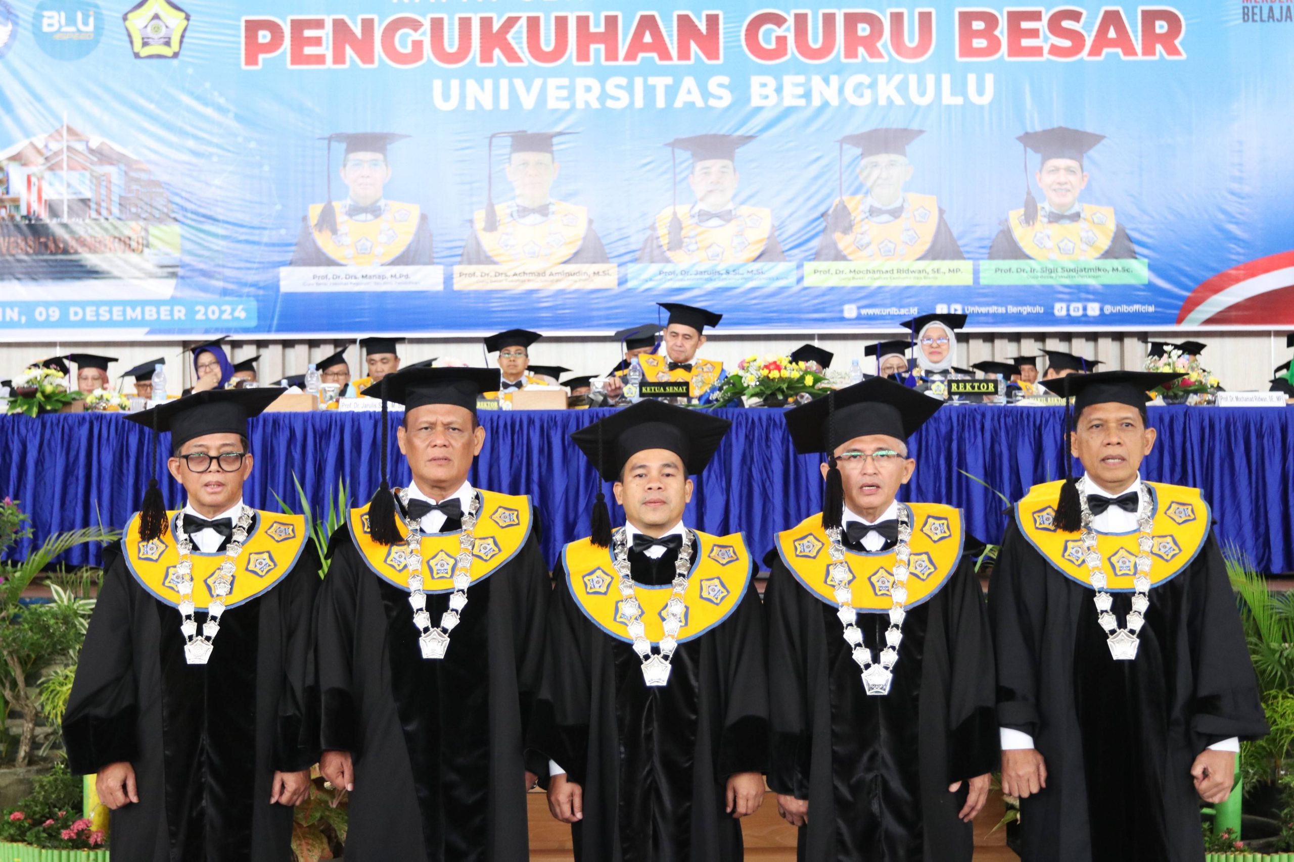 Unib Kukuhkan 5 Guru Besar Baru, Ini Profil Singkat dan Orasi Ilmiahnya ...